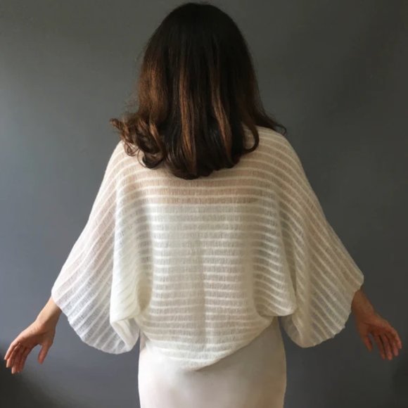 Kelly Spence | Accessories | Handmade Mohair Bridal Shrug New W Tags ...